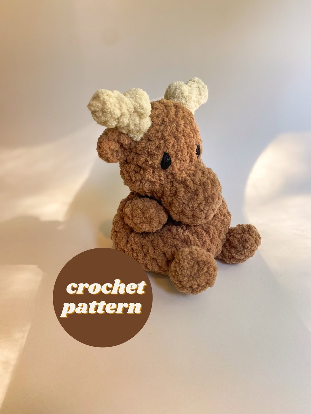 Elliot Moose Beanie Pal Crochet Pattern - Etsy
