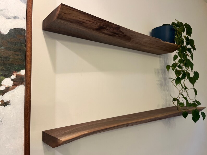 Live Edge Floating Shelves - Etsy