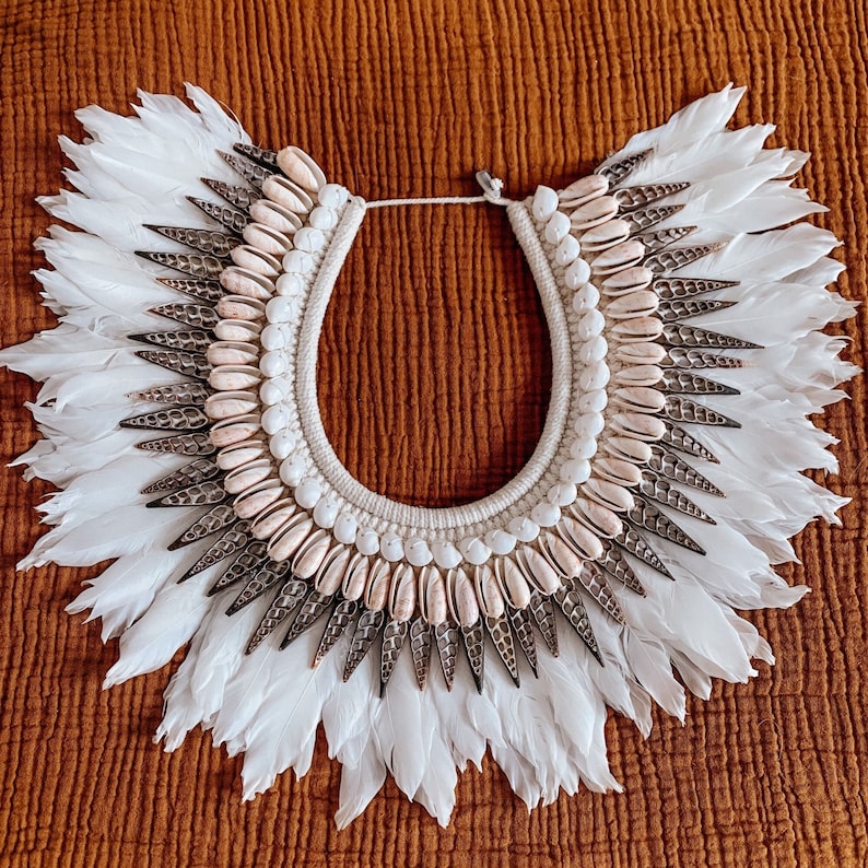 Tribal Necklace Wall Decor in Boho Style Handmade in Bali of Natural ...