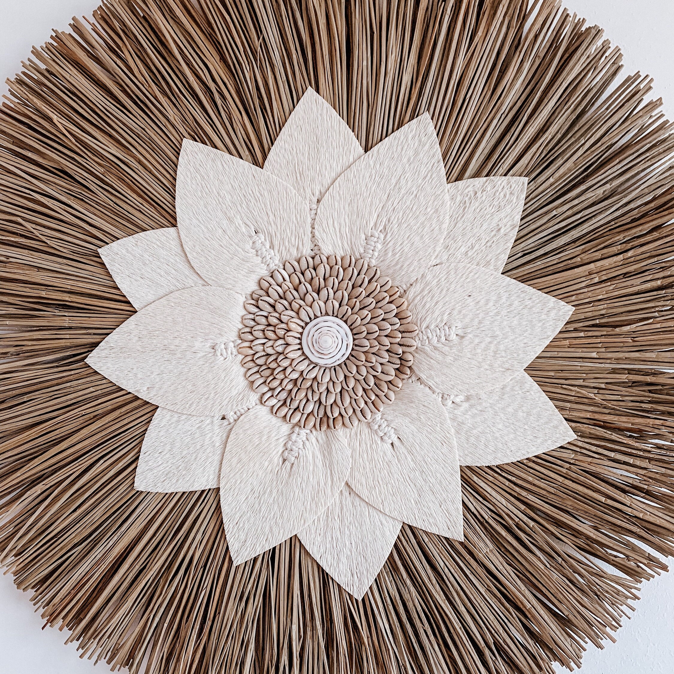 Macrame Tapestry Leaf Macrame Raffia Wall Decor for Vacation House Bedroom Bali Home Decor Beach ...