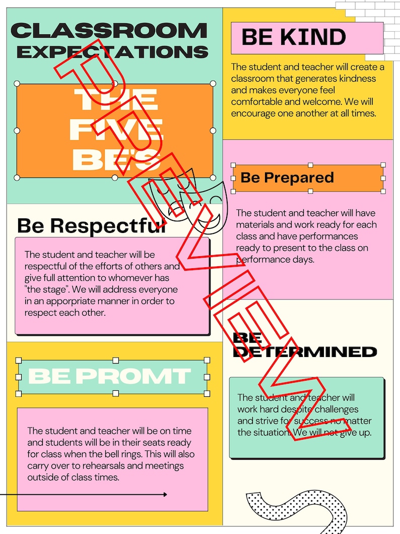 Printable Classroom Expectations Poster - Etsy