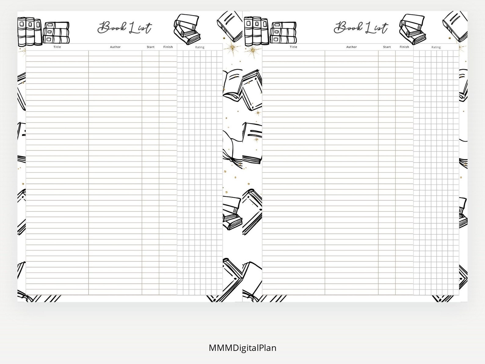 Book List Digital Download/printable - Etsy