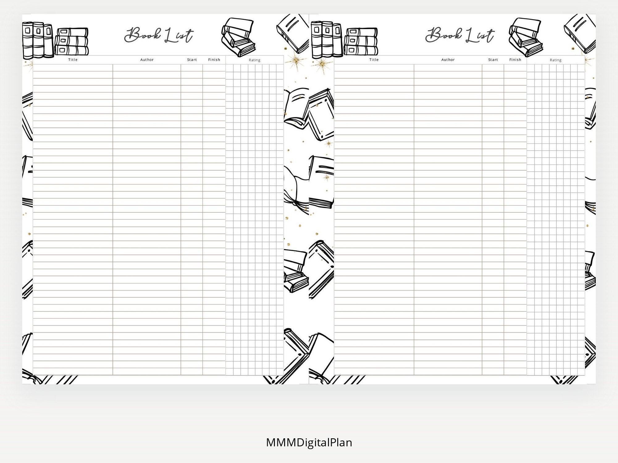Book List Digital Download/printable - Etsy