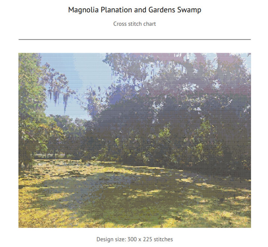 Magnolia Plantation and Garden Swamp Cross Stitch Counted PDF/ Digital ...