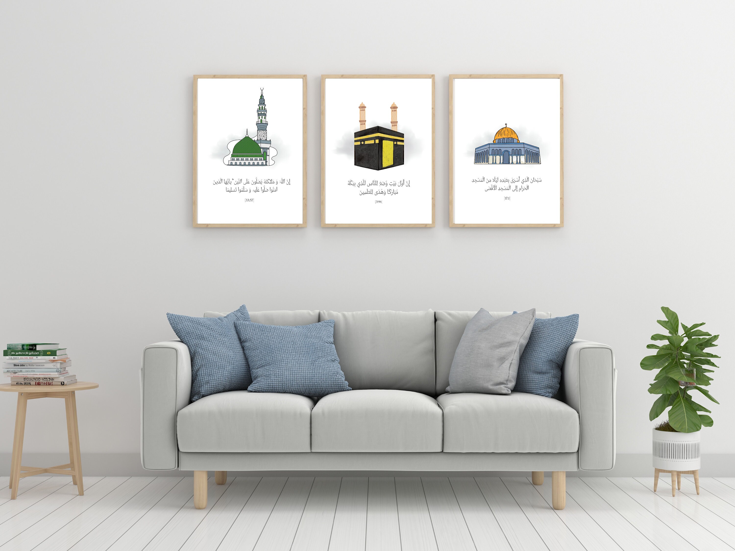 Islamic Posters 3 Masjid Wall Art, Masjid Al-aqsa, Masjid Al-nabawi ...