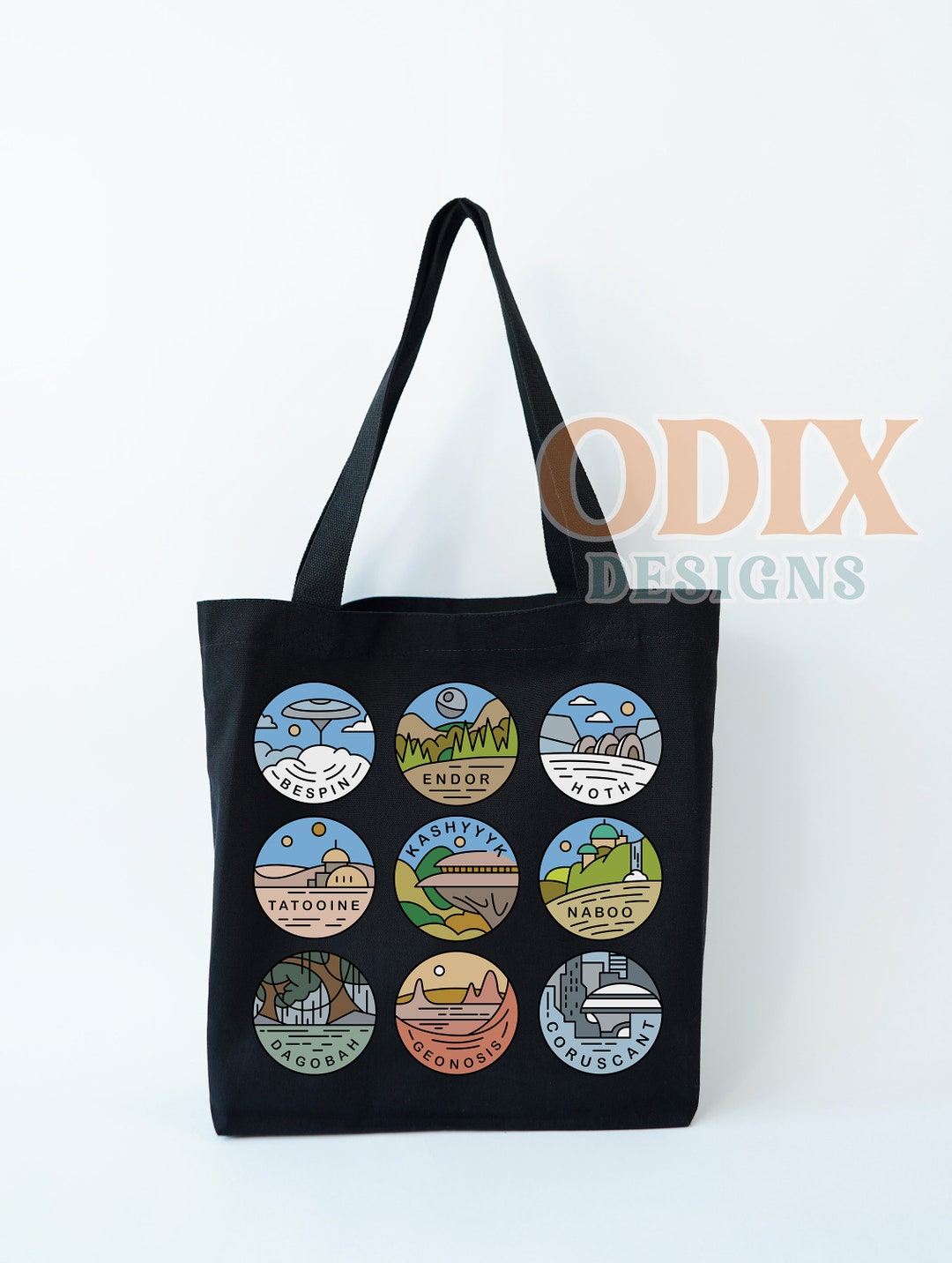 Star Wars Planet Tote Bag color - Etsy