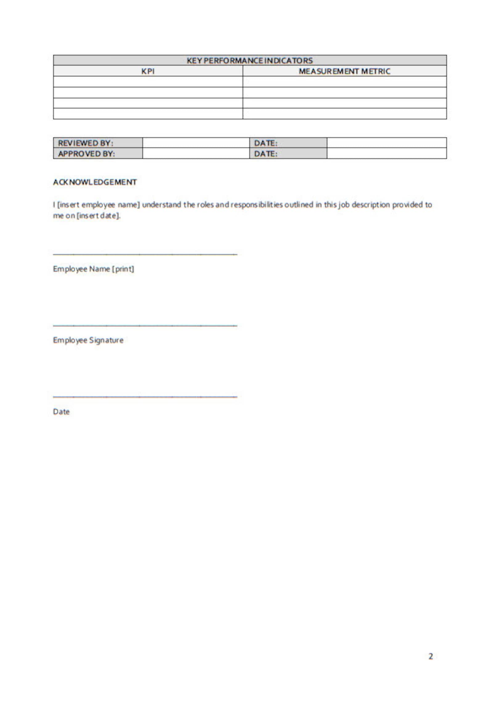 Editable Job Description Template - Streamline Your Hiring Process - Etsy