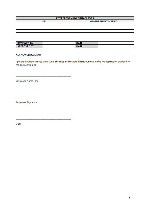 Editable Job Description Template - Streamline Your Hiring Process - Etsy