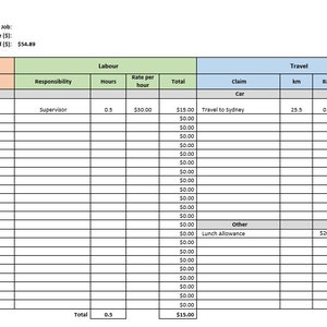 Job Costing Template – Streamline Project Expense Tracking - Etsy