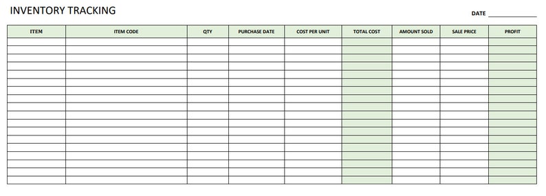 Editable Product Inventory Tracker Template Excel - Etsy