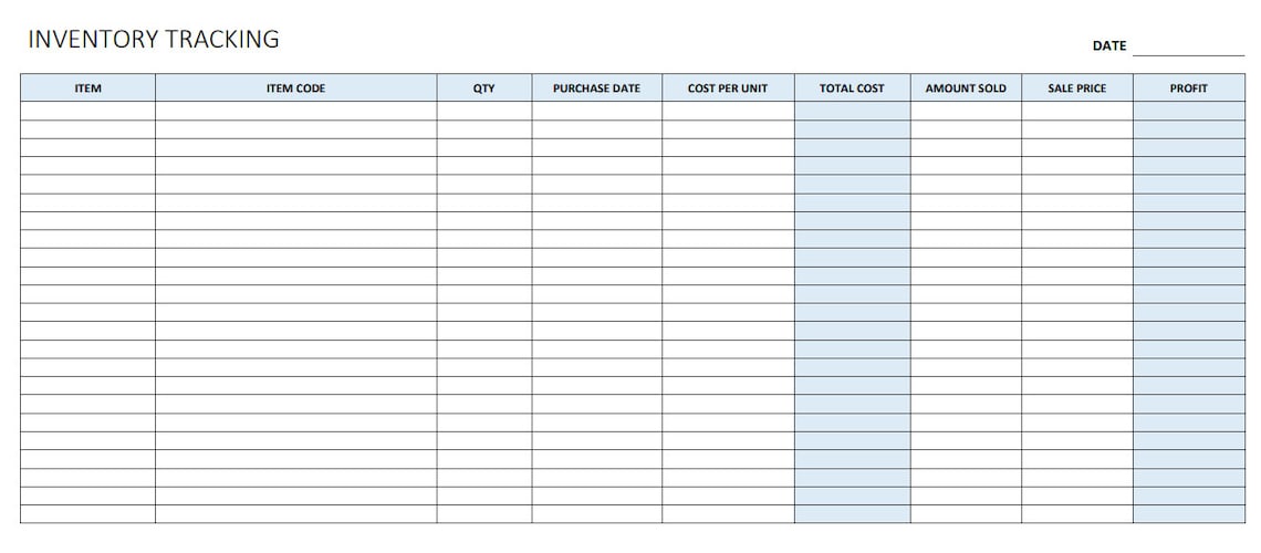 Editable Product Inventory Tracker Template Excel - Etsy