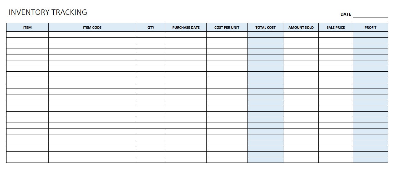 Editable Product Inventory Tracker Template Excel - Etsy