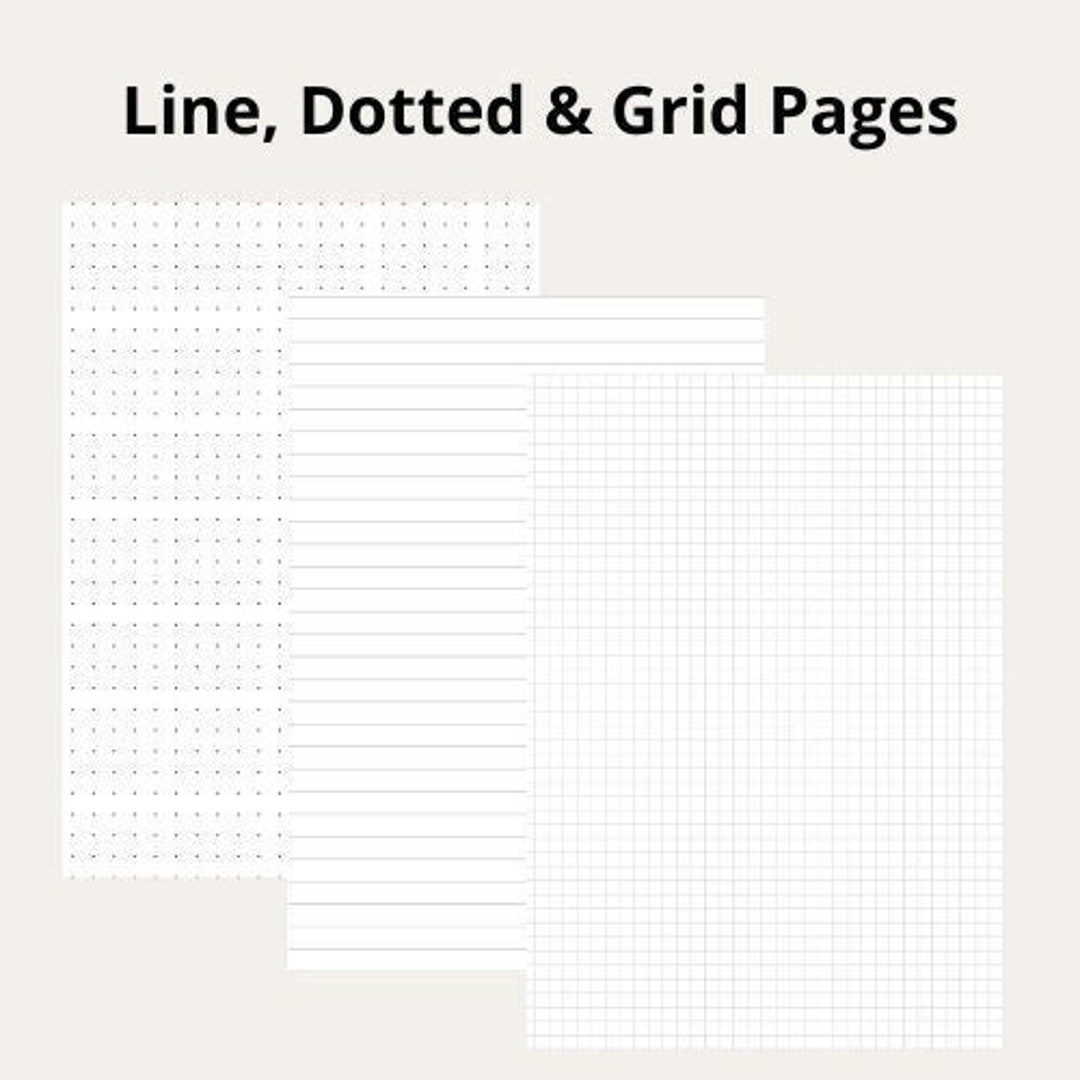 Printable Line Dotted Grid Pages PDF Download - Etsy