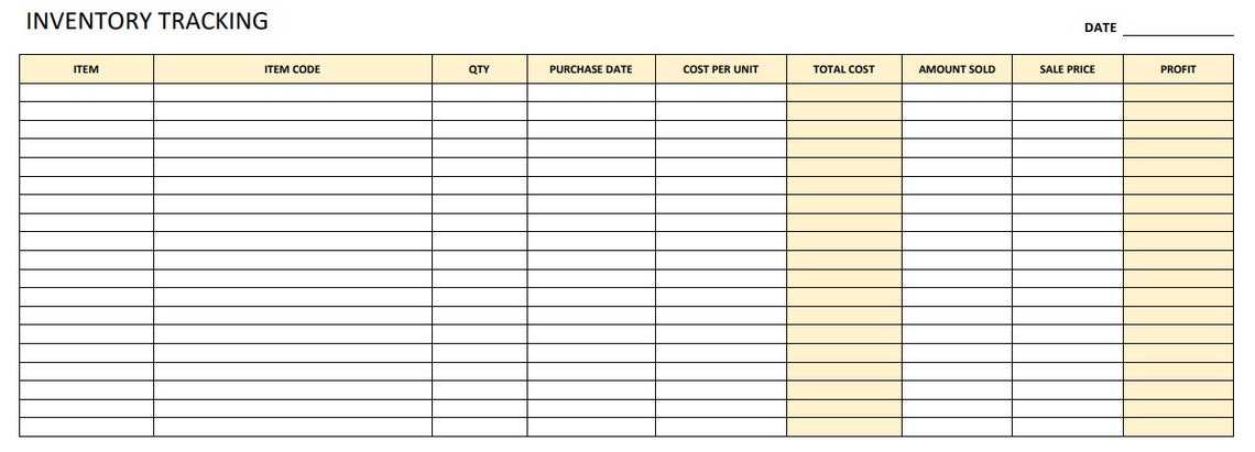 Editable Product Inventory Tracker Template Excel - Etsy