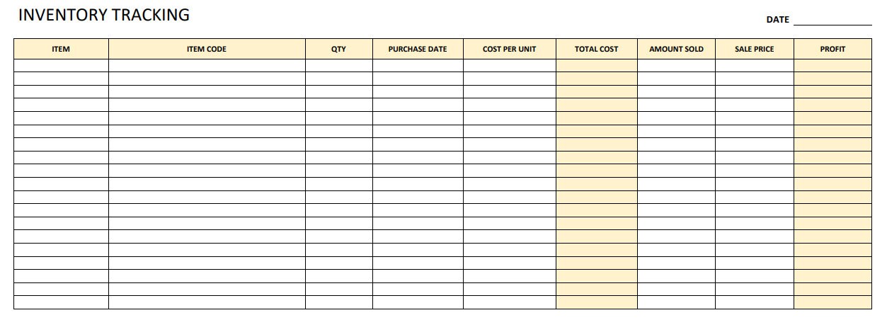 Editable Product Inventory Tracker Template Excel - Etsy