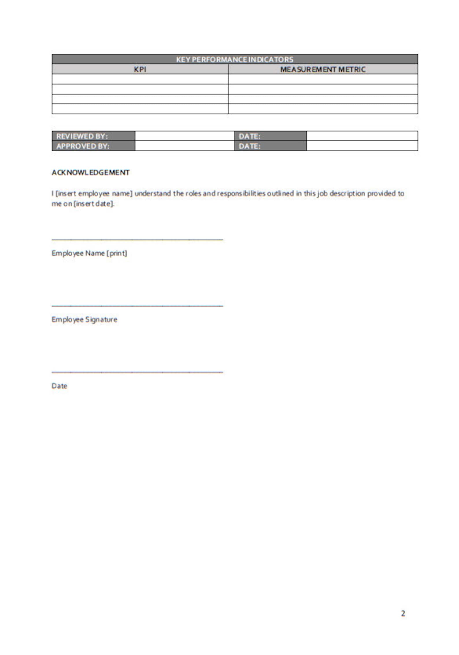 Editable Job Description Template - Streamline Your Hiring Process - Etsy