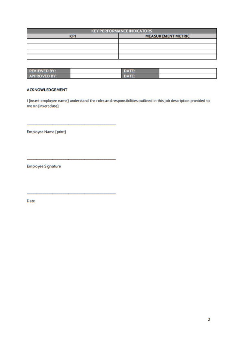 Editable Job Description Template - Streamline Your Hiring Process - Etsy