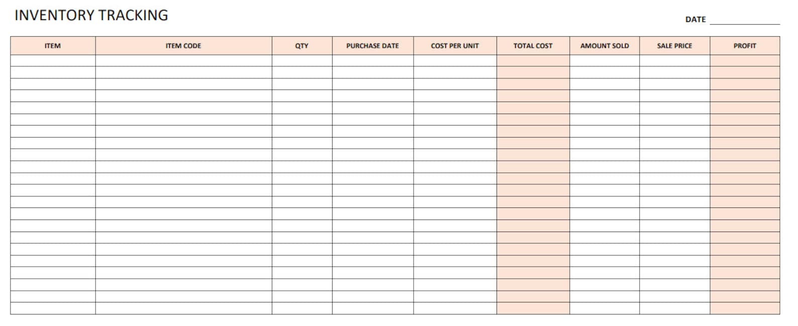 Editable Product Inventory Tracker Template Excel - Etsy