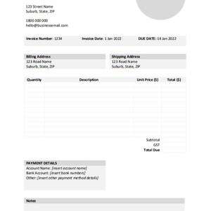 Business Billing Templates - Editable Invoice & Payment Receipt ...