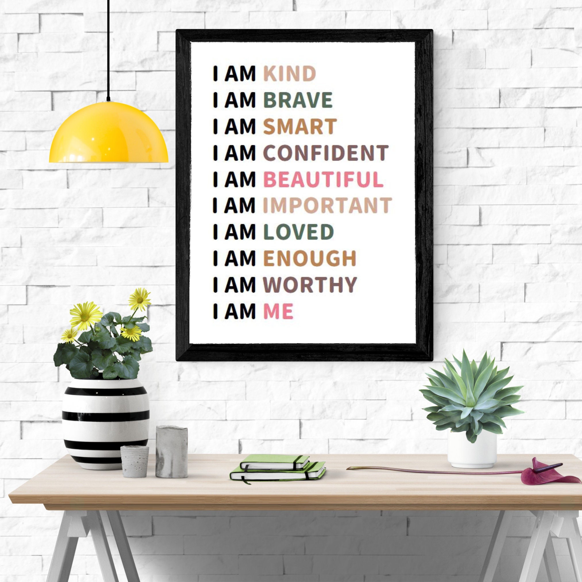Neutral Affirmation Wall Art | Classroom Affirmation Wall Art ...