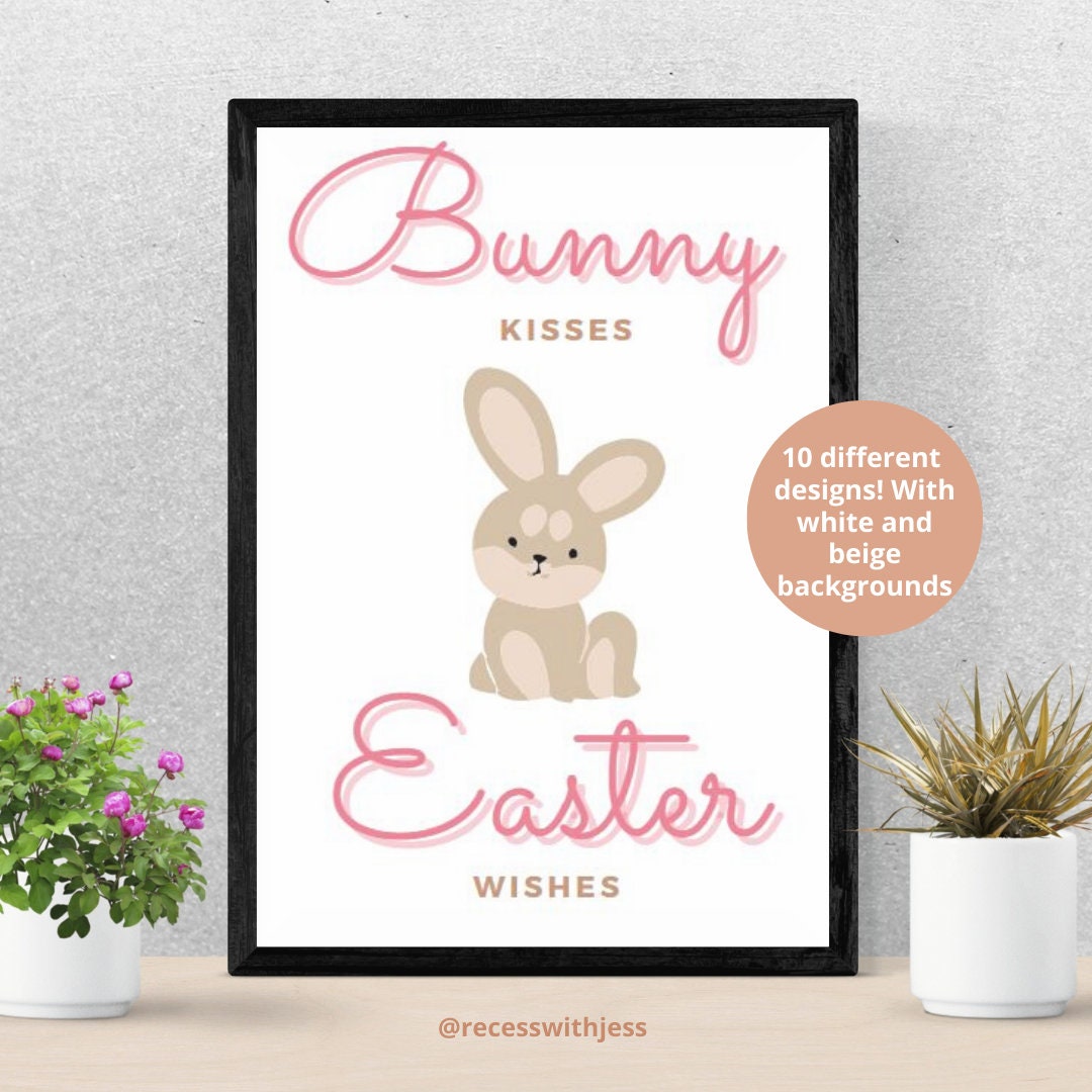 Easter Printable Wall Art | Neutral and Pastel Easter Wall Art | Easter ...
