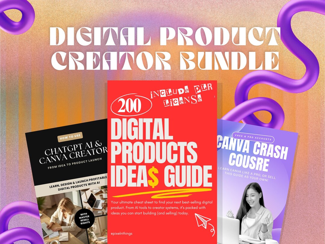 COMPLETE Digital Product Creator Bundle 2025 | Chatgpt & Canva Guide ...
