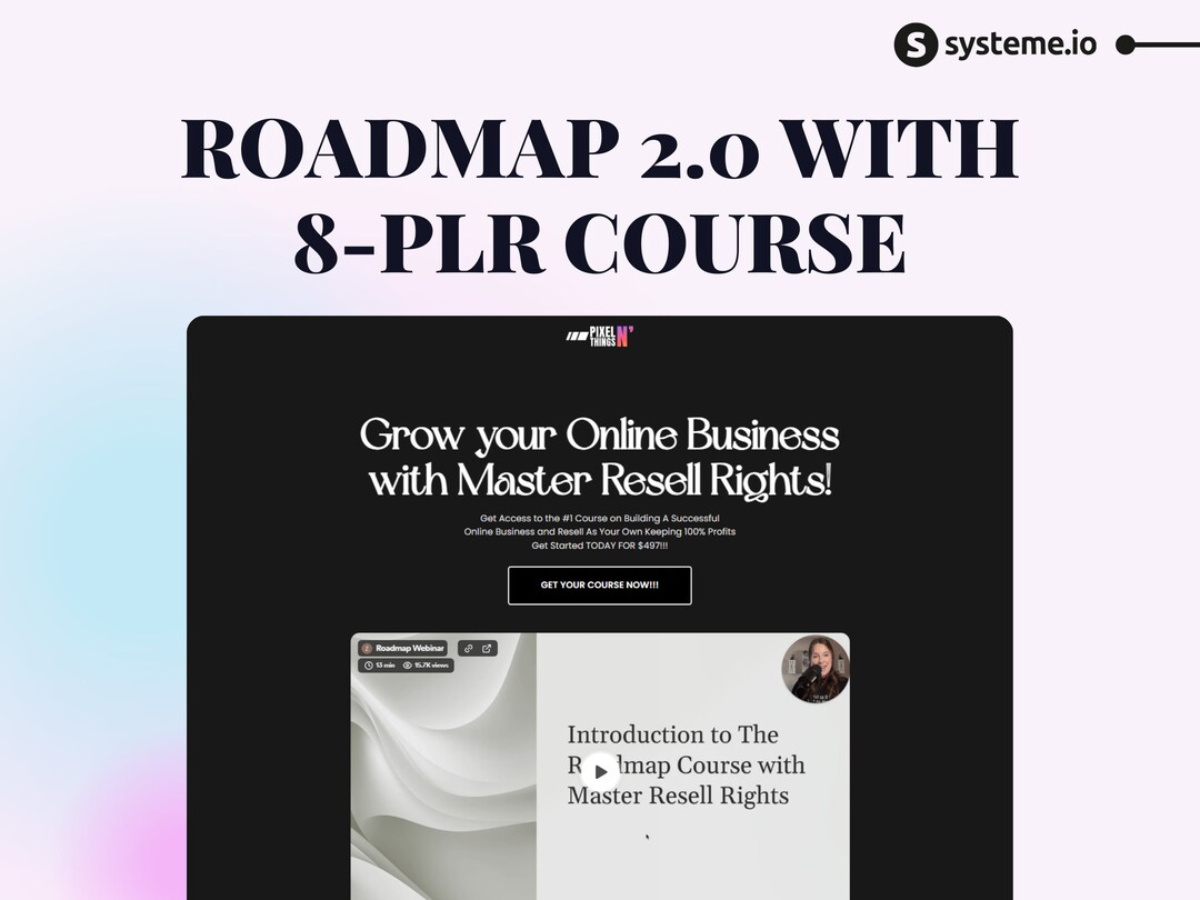 Roadmap 2.0 MRR Course Road to Riches Including Systeme.io 8-in-1 ...