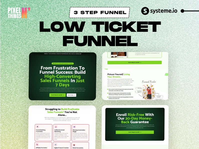 Systeme.io Low-Ticket Sales Funnel System | Done-for-You Sales Page ...