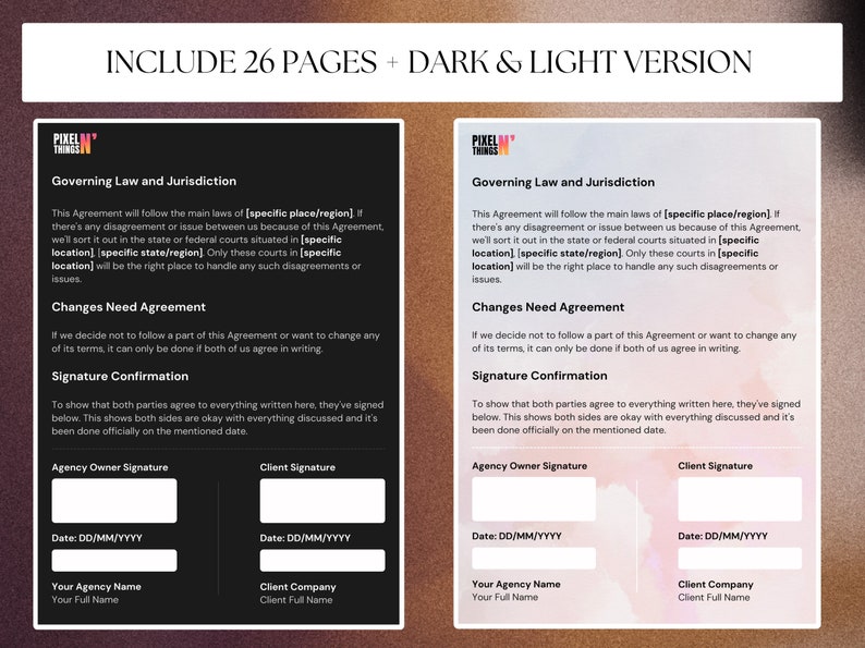 Plantilla de propuesta de diseño web: Contrato personalizable en Canva ...