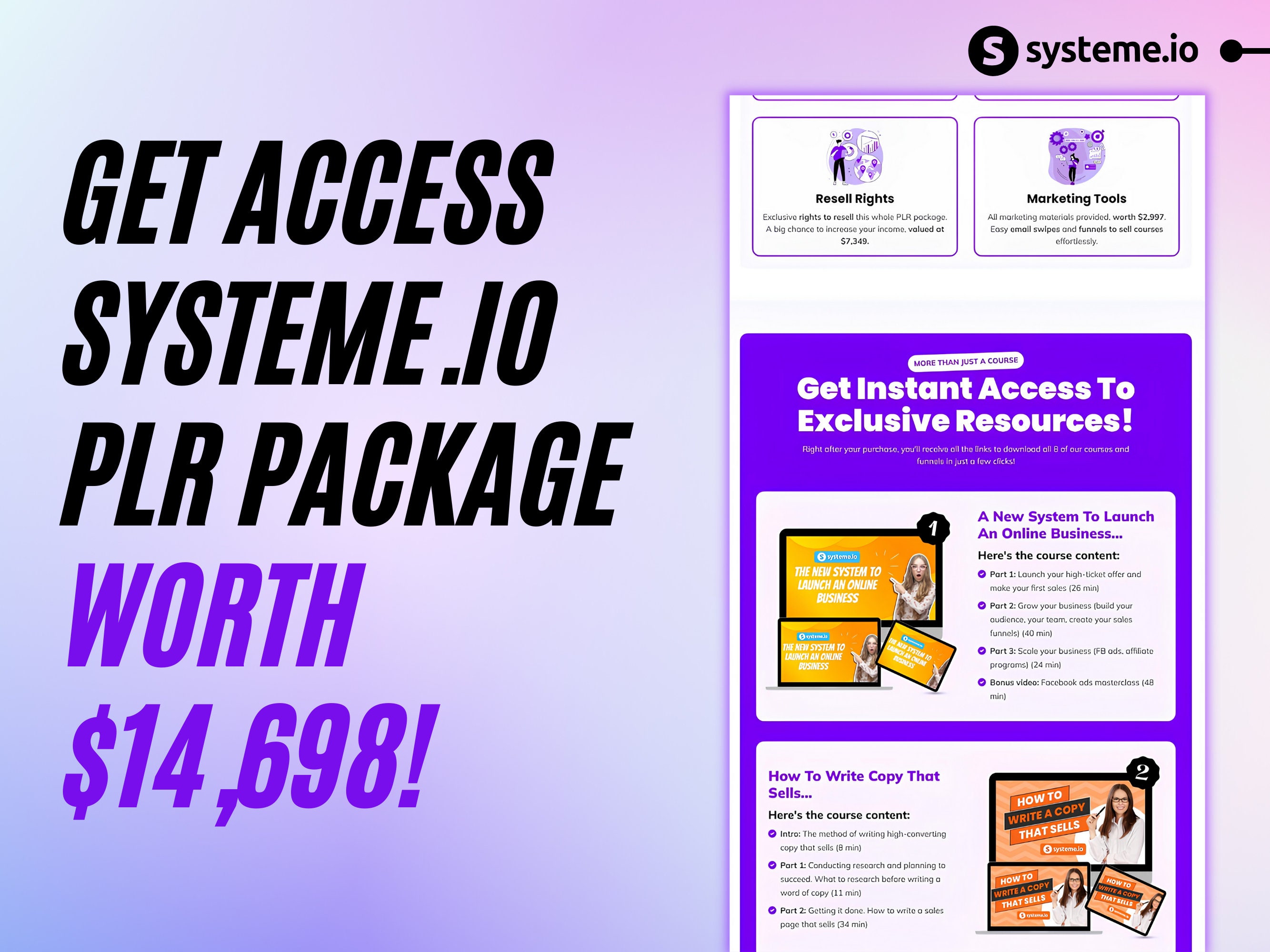 Systeme.io 8-in-1 PLR Course Bundle: Resell Rights, Sales Funnel (8-in-1 Access) - Etsy