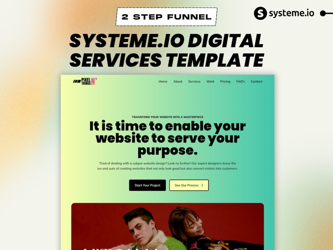 Systeme.io Digital Services Template With PLR Rights Sell Your Services ...