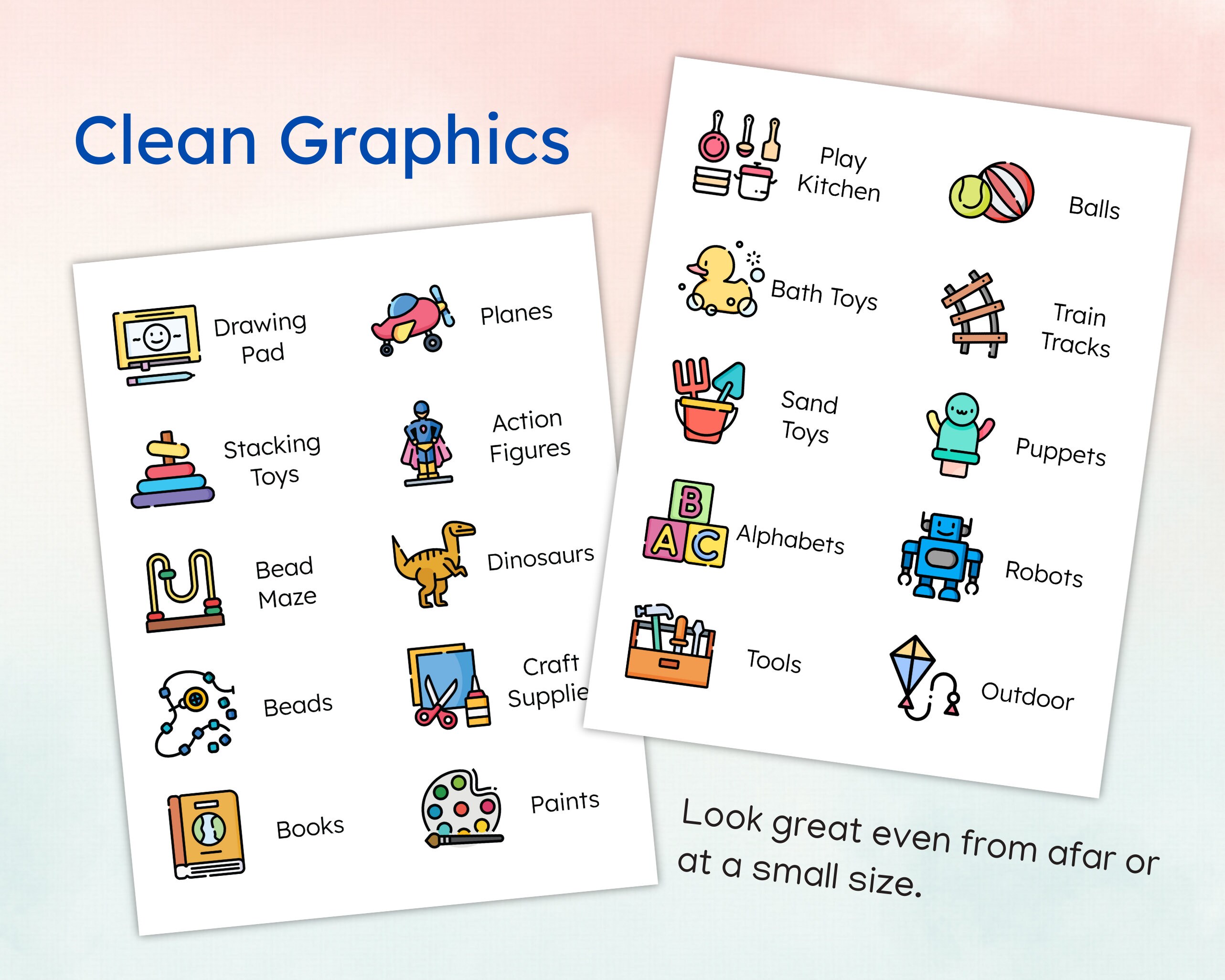 Toy Storage Labels A4 - Toy Bin Organisation Editable Trofast Printable ...