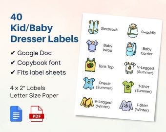 Editable Dresser Labels - Etsy