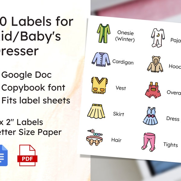 Dresser Labels - Etsy