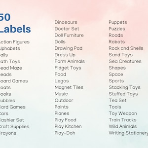 Toy Bin Labels A4 Bilingual, Toy Storage Labels, Toy Organisation ...