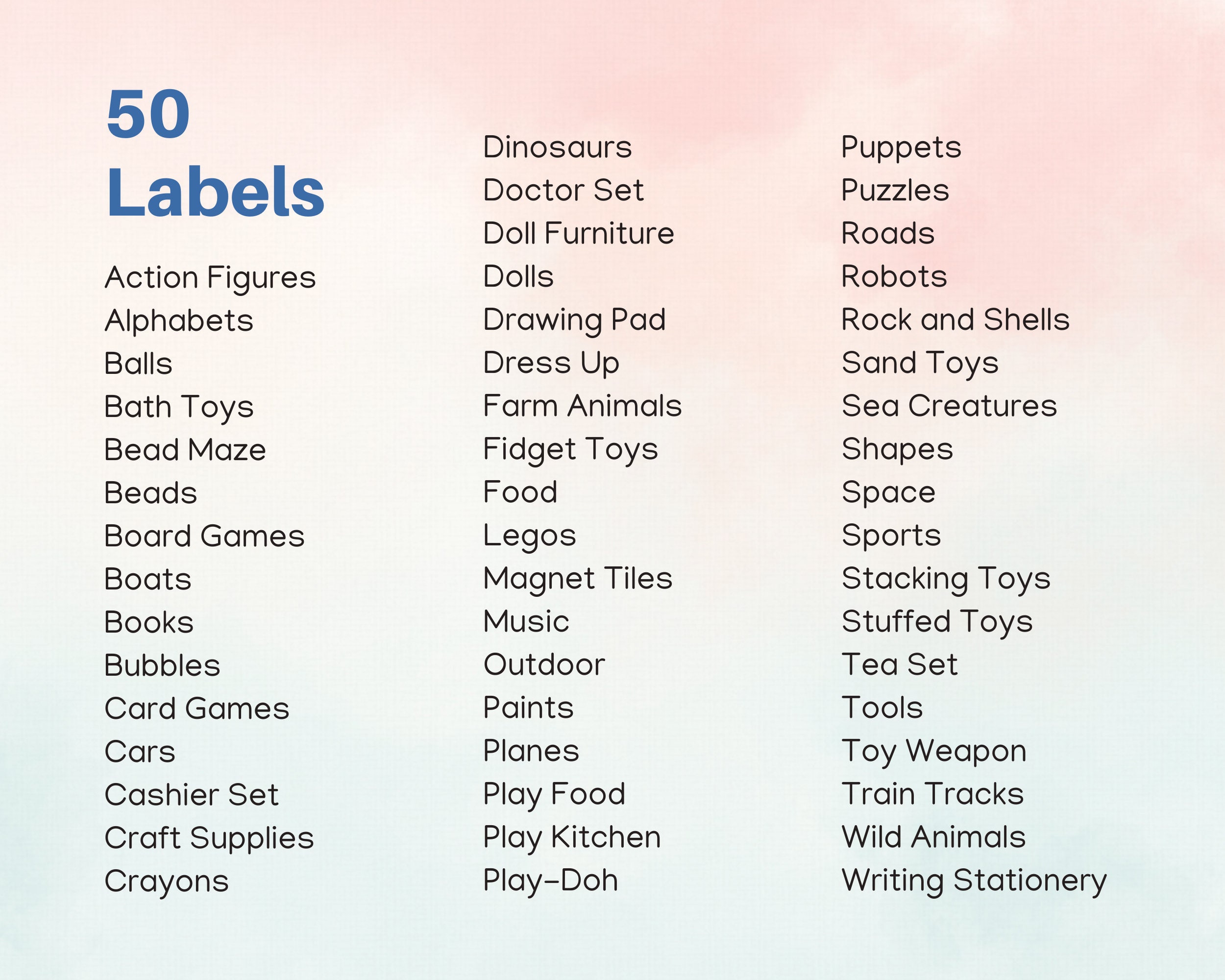 Toy Storage Labels A4 Toy Bin Organisation Editable Trofast - Etsy