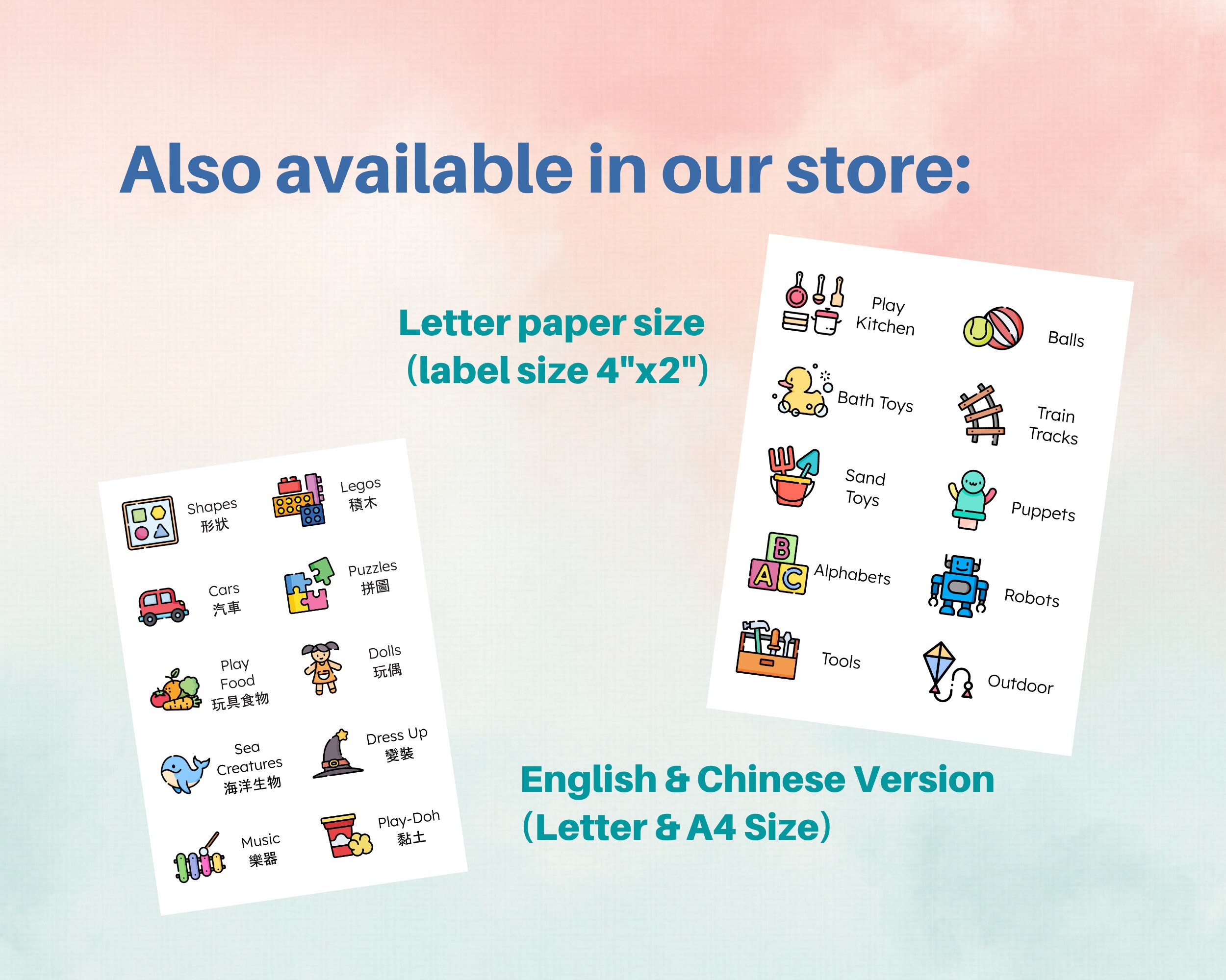 Toy Storage Labels A4 Toy Bin Organisation Editable Trofast - Etsy