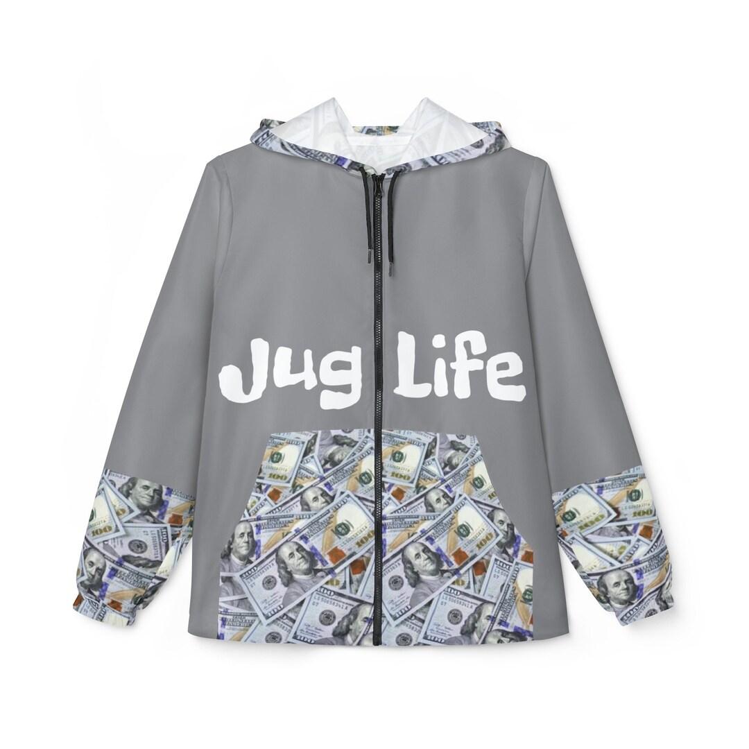Money Windbreaker Jacket Grey - Etsy