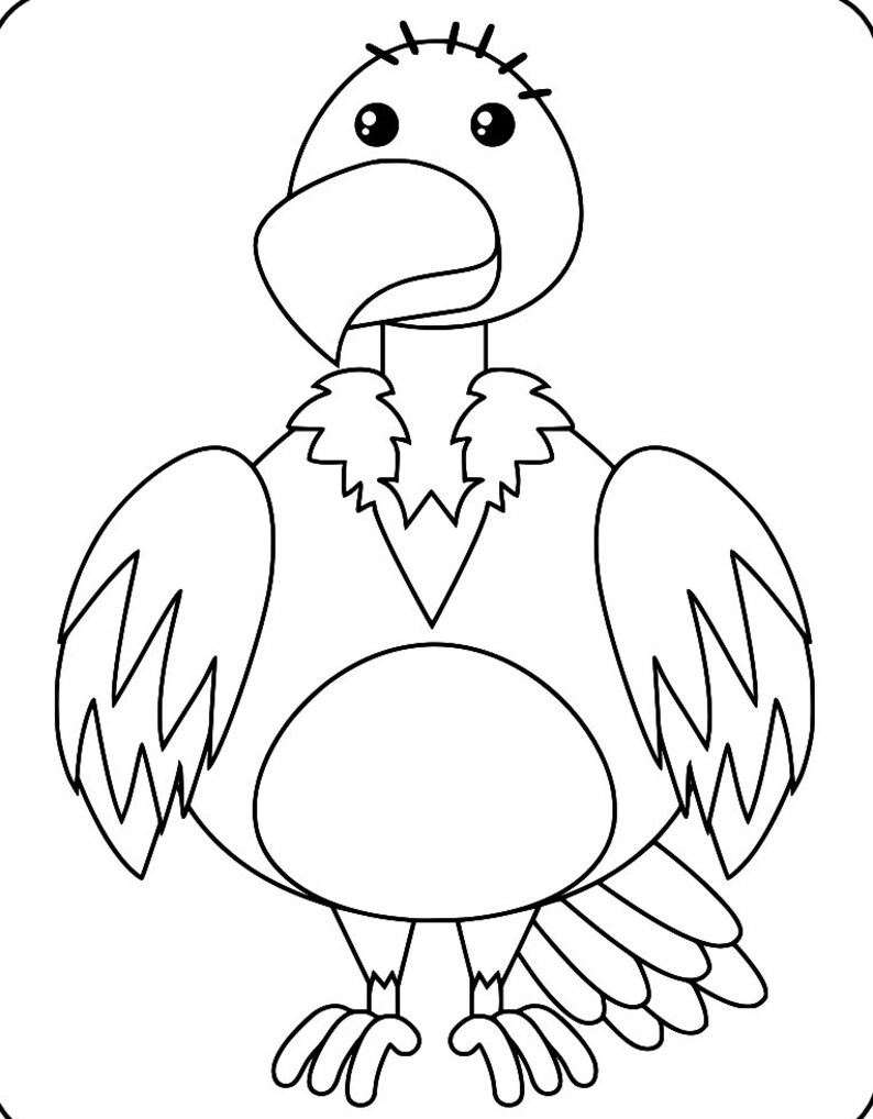 Cute Birds Coloring Pages Fun Cartoon Bird Designs 24 Pages Digital ...