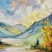 Autumn Valley Landscape Oil Painting Tree River Nature Scenery Artwork ...