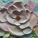 Pink Floral Landscape Oil Painting, 3D Hand-painted Red Rose Palette ...