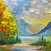 Autumn Valley Landscape Oil Painting Tree River Nature Scenery Artwork ...