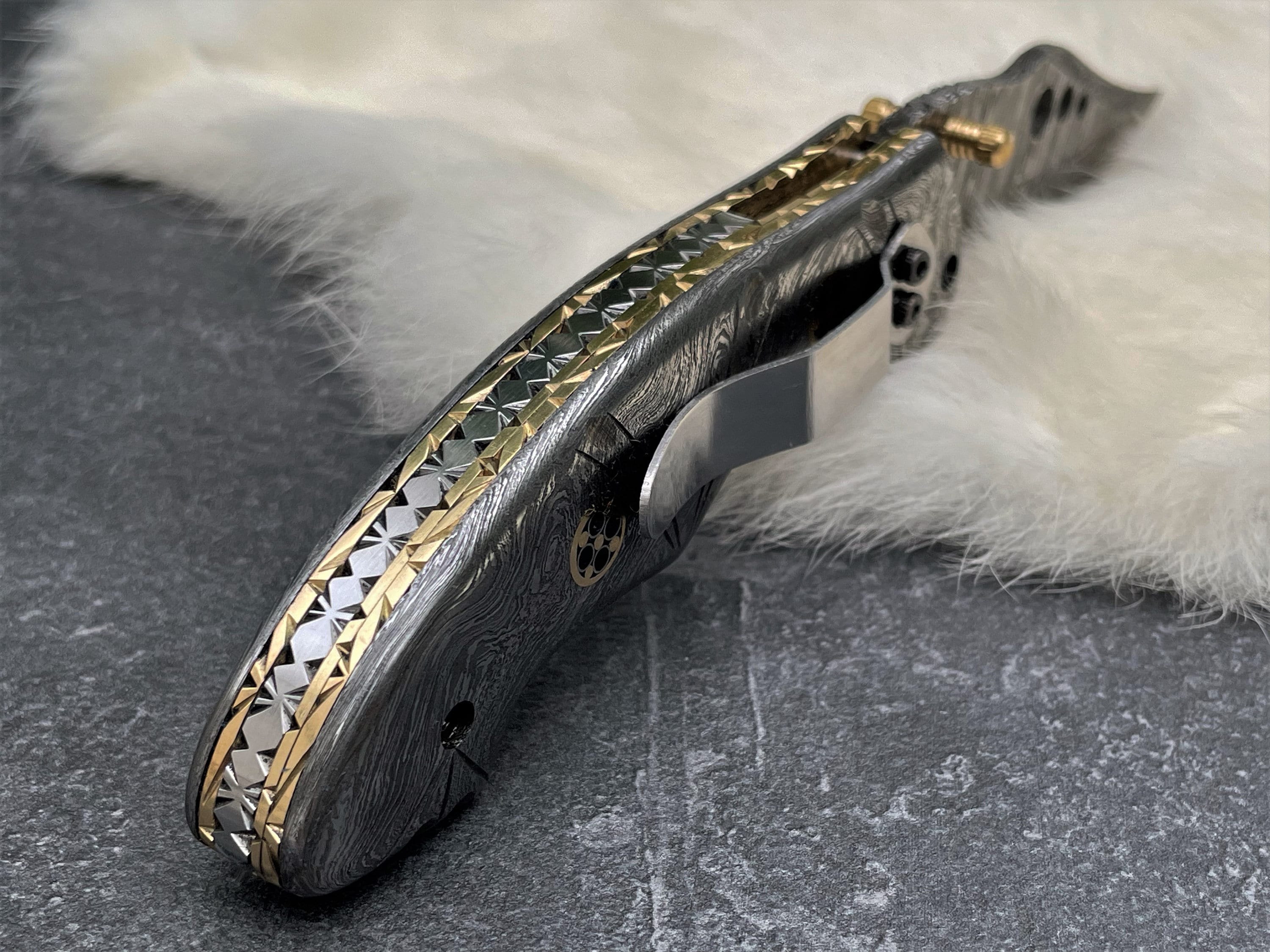 Damascus Pocket Knife Damascus Folding Knife Full Damascus - Etsy