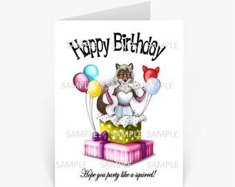 Ferret Birthday Card - Etsy