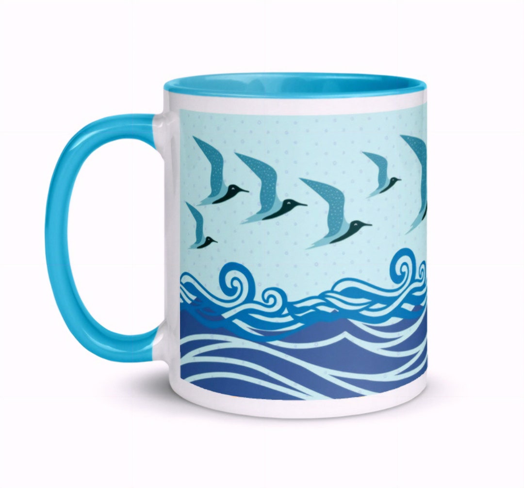 Flock of Seagulls Blue Mug - Etsy