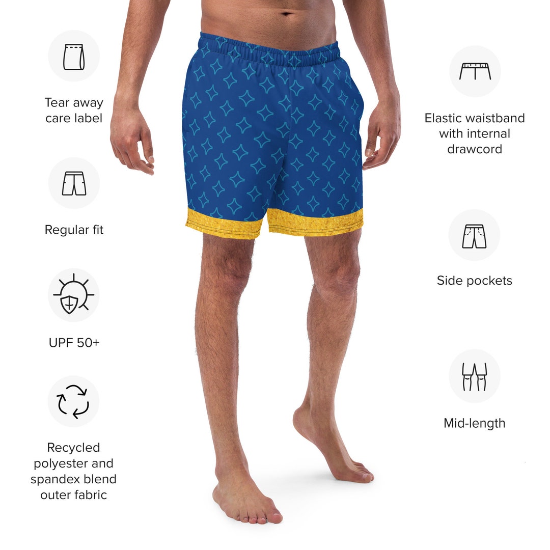 Royal Blue & Gold Swim Trunks - Etsy