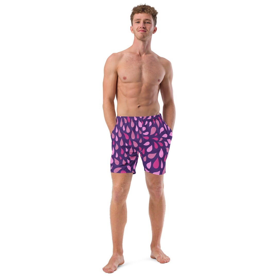 Purple Drops Swim Trunks - Etsy
