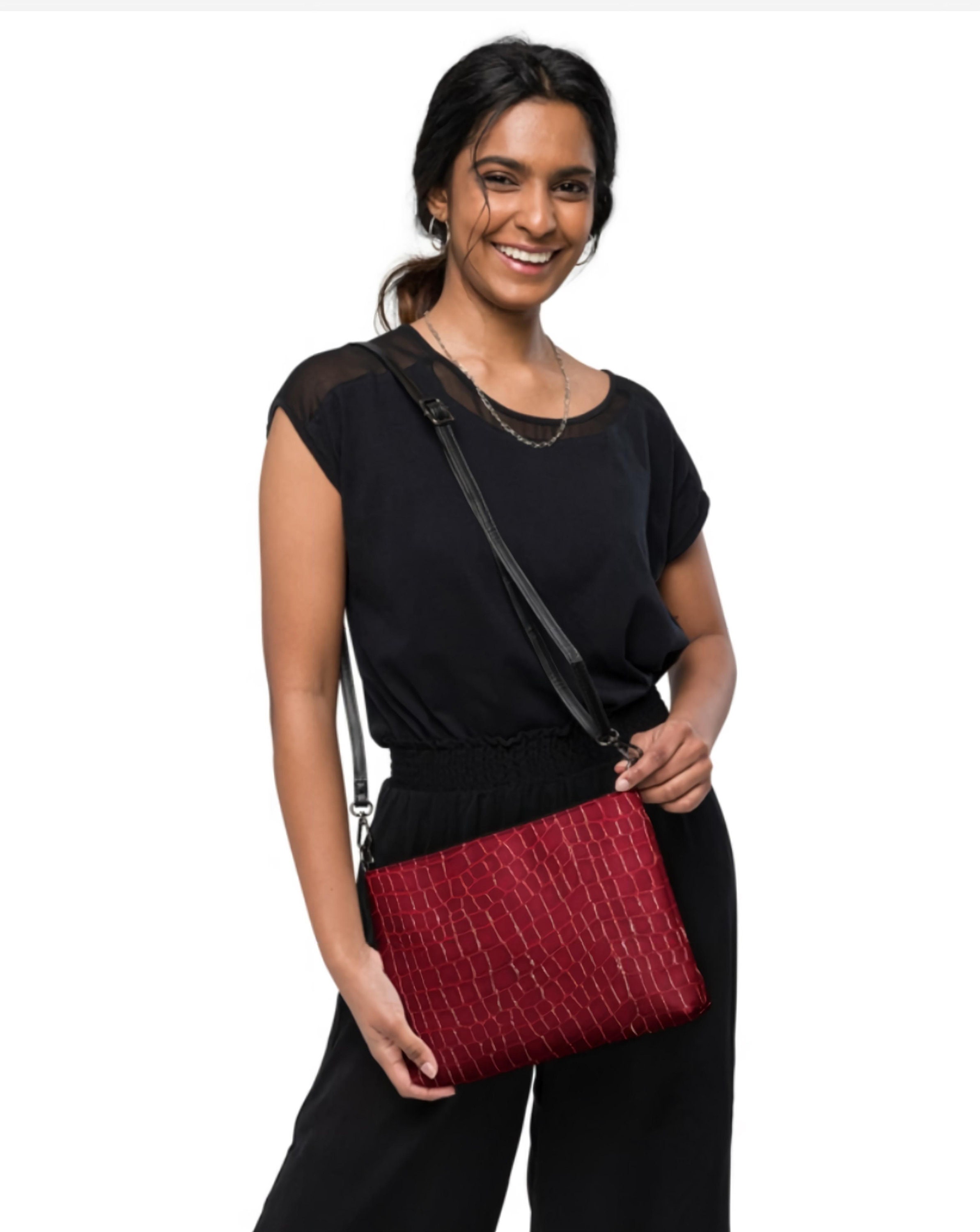 Red Croc Crossbody Bag - Etsy