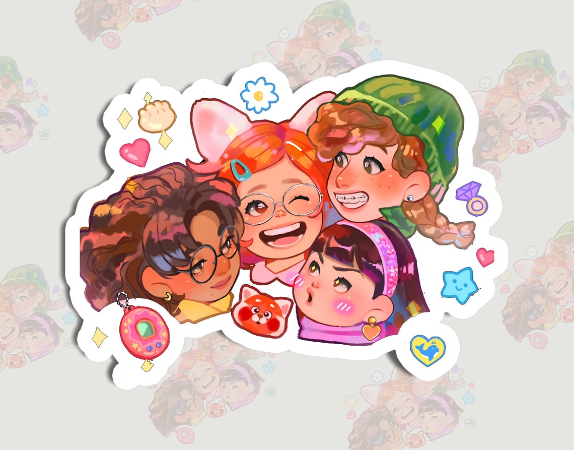 Stickers Turning Red Sticker Panda Mei Stickers Laptop | Etsy