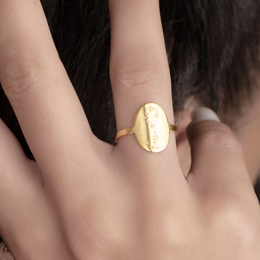 Handmade Gold Plated Silver Zodiac Signs Ring by Swanloyalty Astrology ...